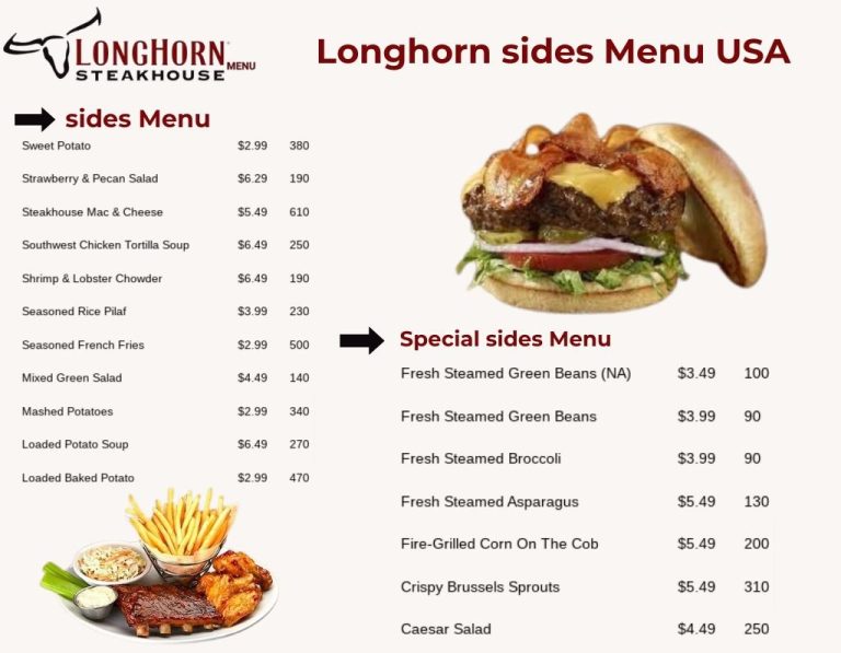 Longhorn Menu Price (up-to-date) USA 2025
